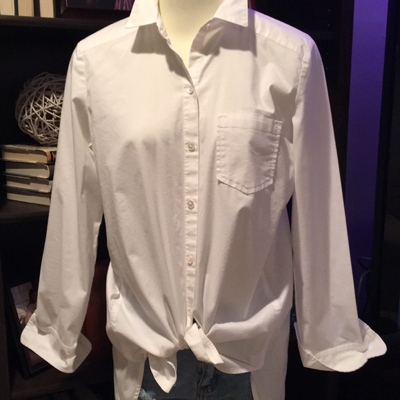 J. Jill | Tops | 325 Jjill Euc White Button Down Tunic S | Poshmark